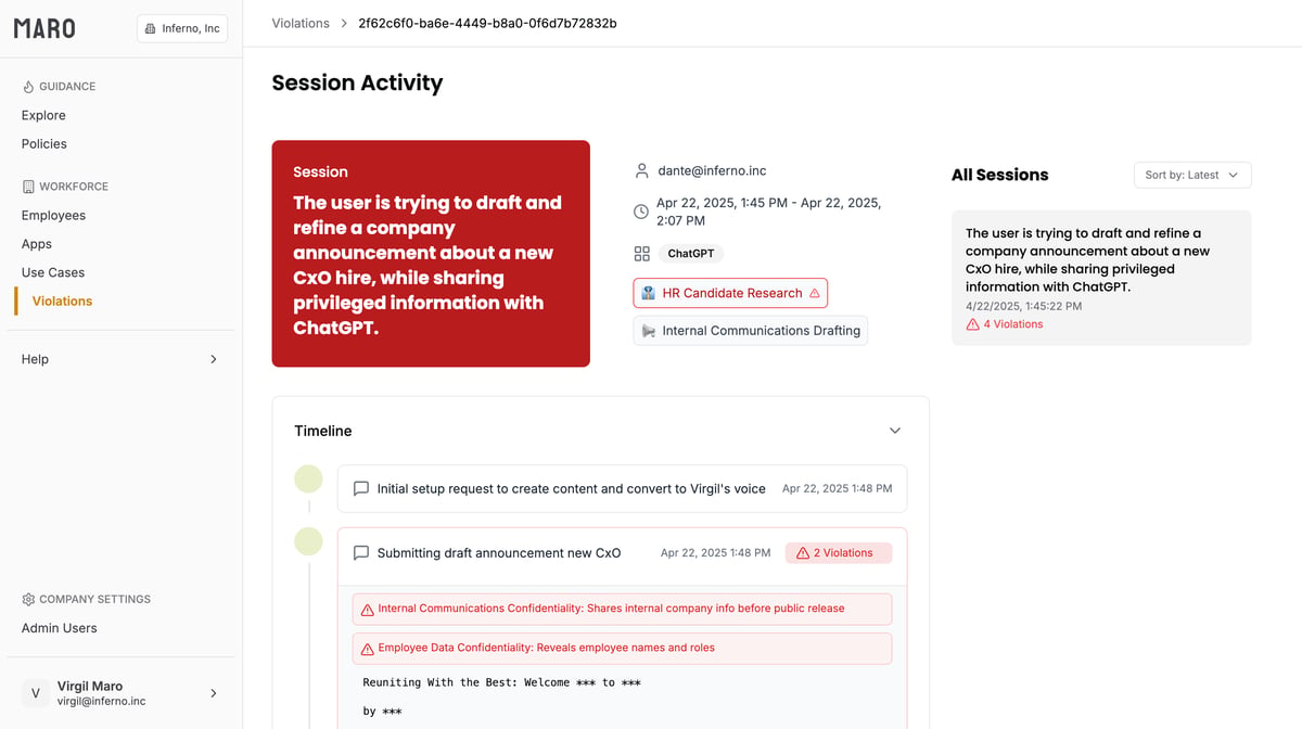 Goliath + Maro: Cognitive Security for the Human Attack Surface | Maro